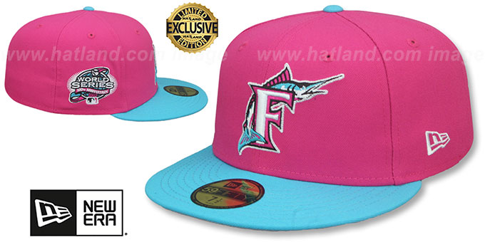 Miami Marlins MIAMI VICE SIDE-PATCH Beetroot-Blue Fitted Hat