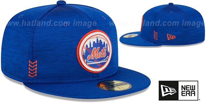 New York Mets 2024 ONFIELD CLUBHOUSE Heather Royal Fitted Hat