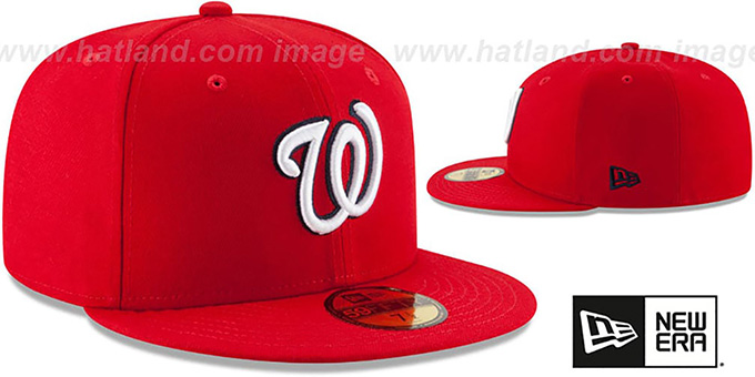 Washington Nationals STATE STARE Red Fitted Hat by New Era