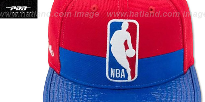 NBA Logoman HORIZON STRAPBACK Red-Royal Hat by Pro Standard