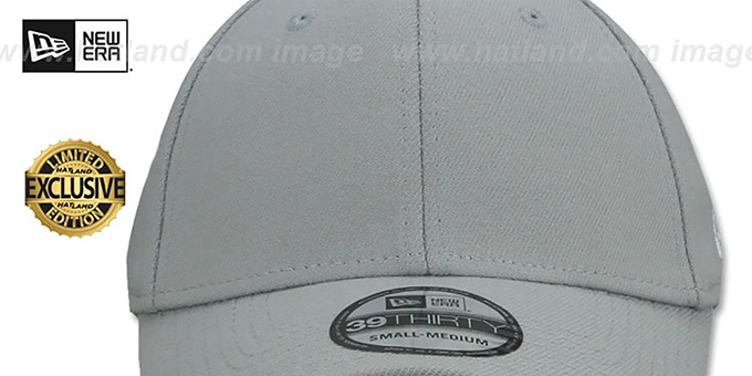 New Era 39THIRTY-BLANK Light Grey Flex Fitted Hat