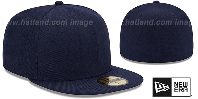 New Era 59FIFTY-BLANK Dark Navy Fitted Hat