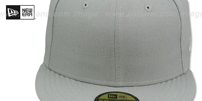New Era 59FIFTY-BLANK Solid Light Grey Fitted Hat