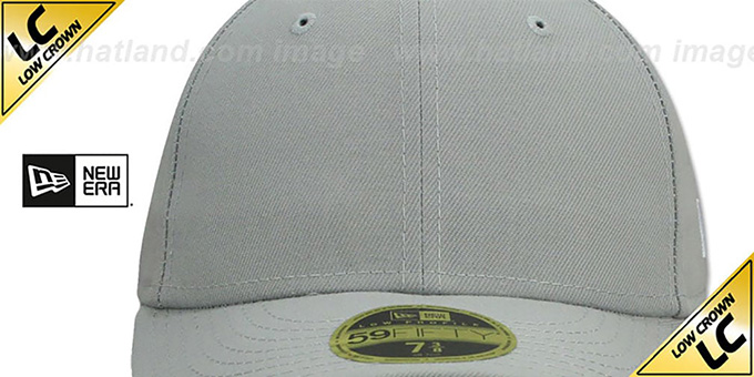New Era LOW-CROWN 59FIFTY-BLANK Light Grey Fitted Hat