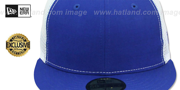 New Era MESH-BACK 59FIFTY-BLANK Royal-White Fitted Hat