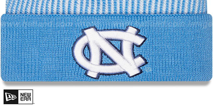 North Carolina STRIPED Knit Beanie Hat by New Era