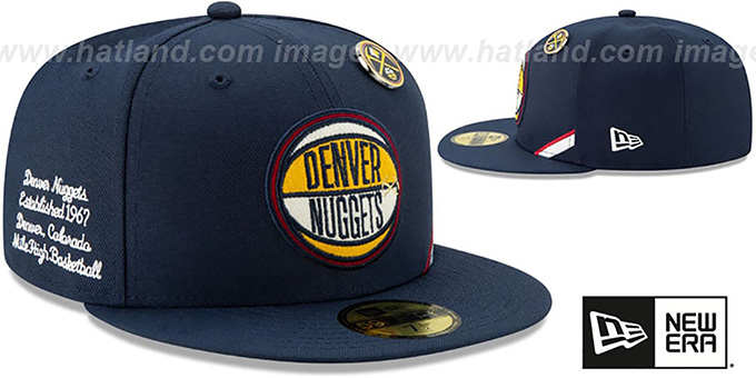 Denver Nuggets 2019 NBA DRAFT Navy Fitted Hat by New Era