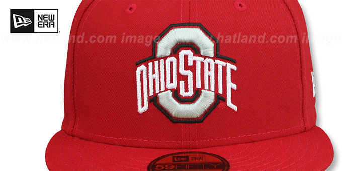 Ohio State NCAA TEAM-BASIC Red Fitted Hat by New Era