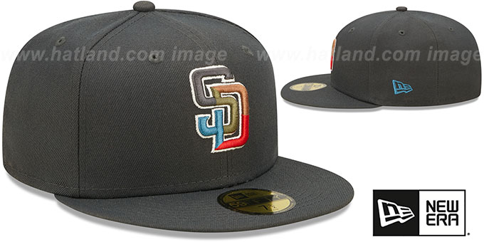 San Diego Padres COLOR PACK MULTI Charcoal Fitted Hat