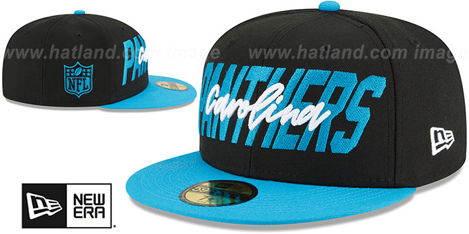 Carolina Panthers 2022 NFL DRAFT Black-Blue Fitted Hat