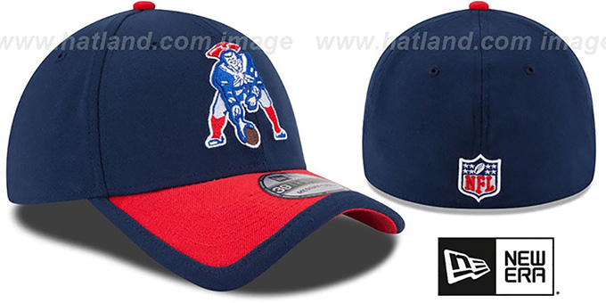 New England Patriots 2015 NFL THROWBACK STADIUM FLEX Navy-Red Hat