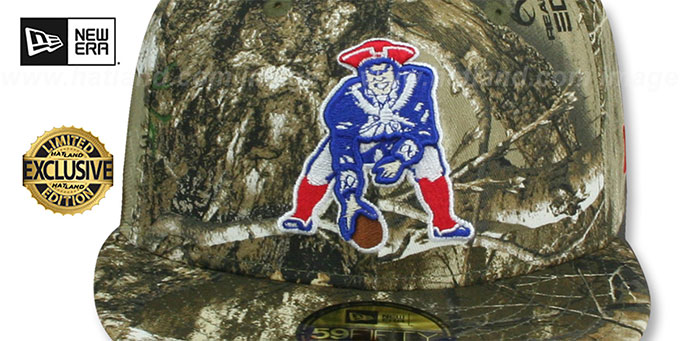 New England Patriots NFL THROWBACK TEAM-BASIC Realtree Camo Fitte