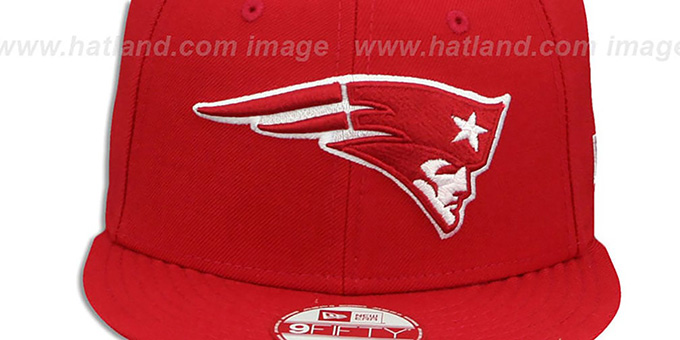 New England Patriots TEAM-BASIC SNAPBACK Red-White Hat New England Patriots TEAM-BASIC SNAPBACK Red-White Hat