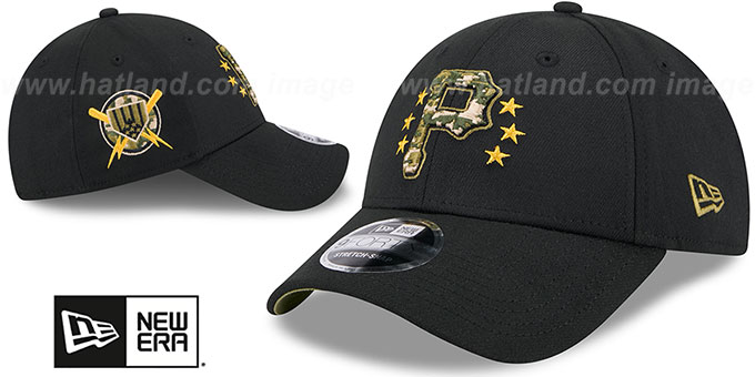 Pittsburgh Pirates 2024 ARMED FORCES STARS N STRIPES STRETCH SNAP