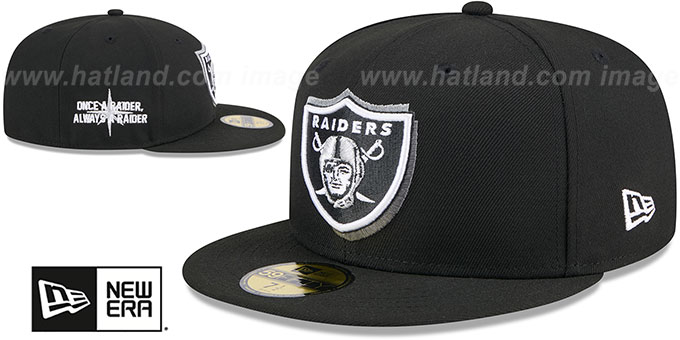 Las Vegas Raiders 2024 NFL DRAFT Black Fitted Hat by New Era