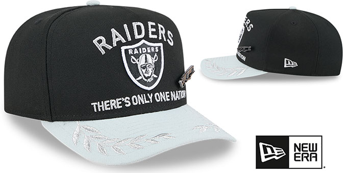 Las Vegas Raiders 2025 NFL DRAFT ONSTAGE A-FRAME Black-Grey Fitte