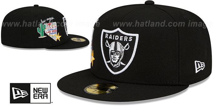 Las Vegas Raiders CITY CLUSTER Black Fitted Hat by New Era
