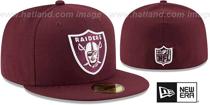 Las Vegas Raiders NFL TEAM-BASIC Maroon-White Fitted Hat