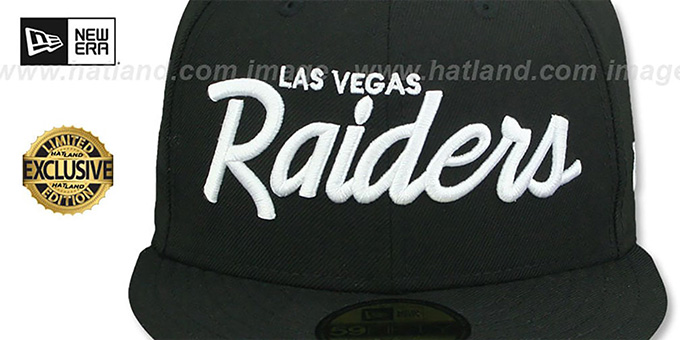 Las Vegas Raiders NFL TEAM-SCRIPT Black Fitted Hat