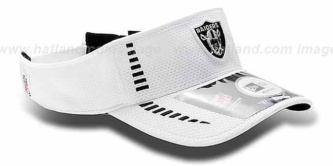Raiders NFL TRAINING White Visor by New Era