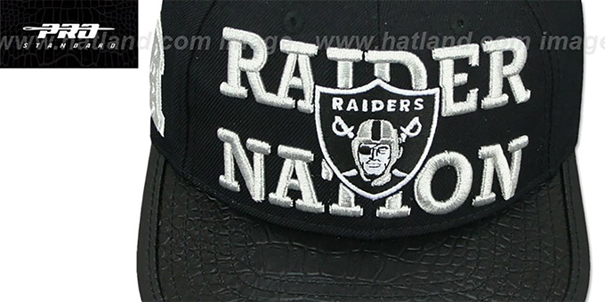 Las Vegas Raiders RAIDER-NATION STRAPBACK Black Hat