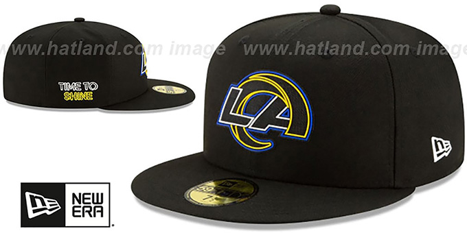 Los Angeles Rams 2020 NFL VIRTUAL DRAFT Black Fitted Hat