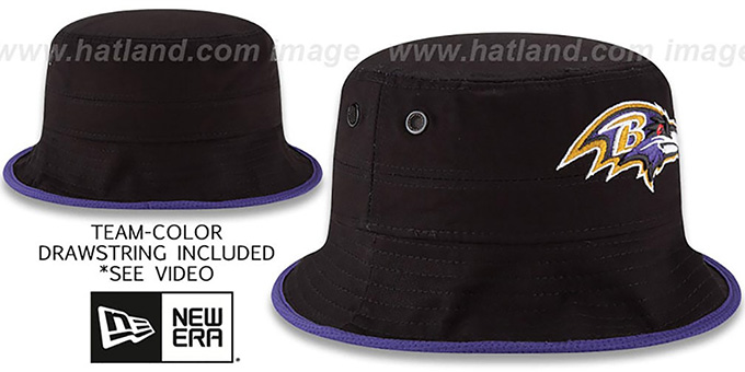 Baltimore Ravens BASIC-ACTION Black Bucket Hat by New Era