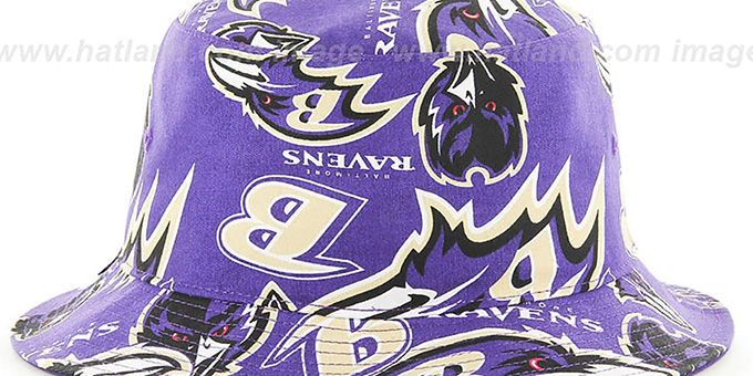 Baltimore Ravens BRAVADO BUCKET Hat by Twins 47 Brand