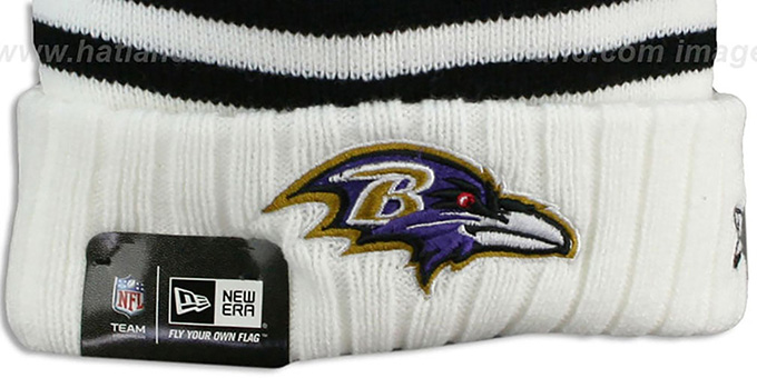 Baltimore Ravens SNOWFALL STRIPE Knit Beanie Hat by New Era