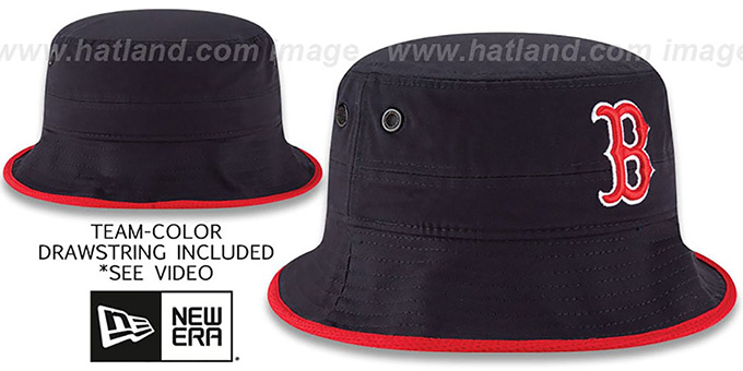 Boston Red Sox BASIC-ACTION Navy Bucket Hat by New Era