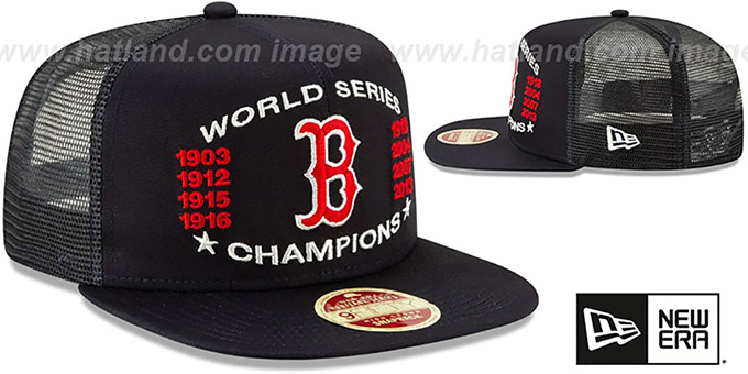 Boston Red Sox CHAMPIONS TRUCKER SNAPBACK Navy Hat