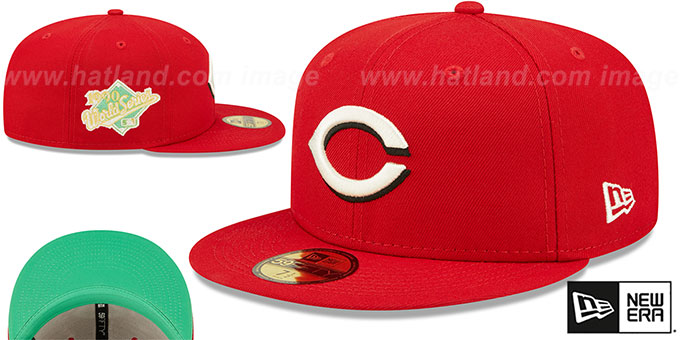 Cincinnati Reds 1990 WS CITRUS POP Red-Green Fitted Hat