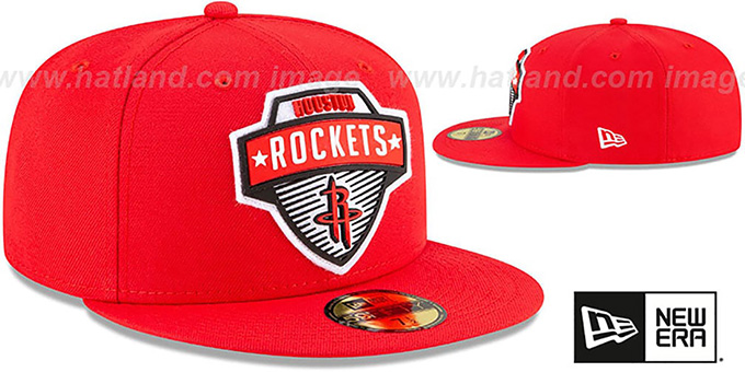 Houston Rockets 2020 NBA TIP OFF Red Fitted Hat by New Era