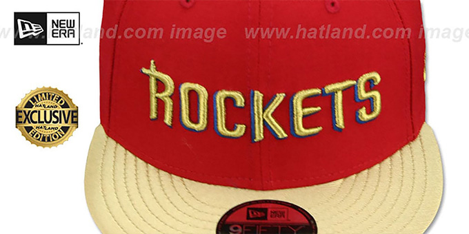 Houston Rockets SWINGMAN SNAPBACK Red-Gold Hat by New Era