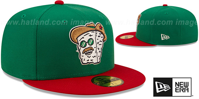 Frisco RoughRiders COPA Green-Red Fitted Hat by New Era