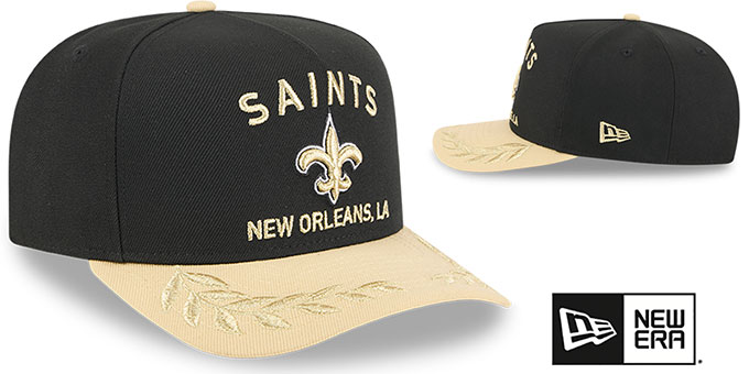 New Orleans Saints 2025 NFL DRAFT ONSTAGE A-FRAME SNAPBACK Black-
