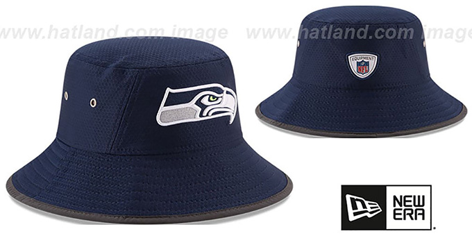 Seattle Seahawks 2017 NFL TRAINING BUCKET Navy Hat
