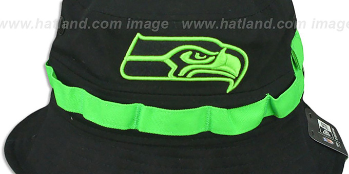 Seattle Seahawks ADVENTURE Black Bucket Hat by New Era