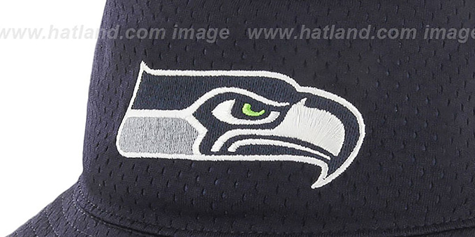 Seattle Seahawks BACKBOARD JERSEY BUCKET Navy Hat