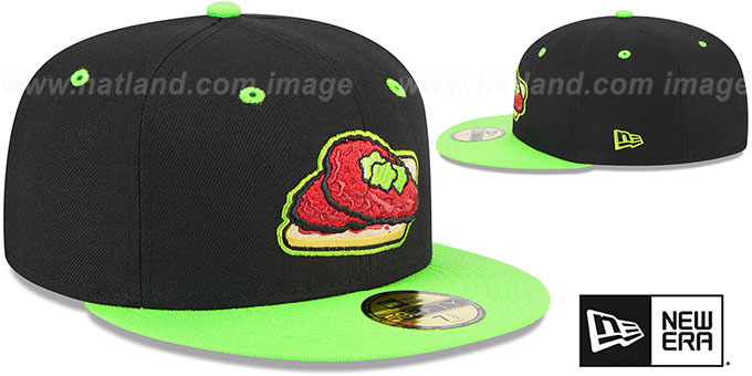 Nashville Sounds THEME NIGHT Black-Lime Fitted Hat