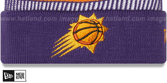 Phoenix Suns STRIPED Knit Beanie Hat by New Era