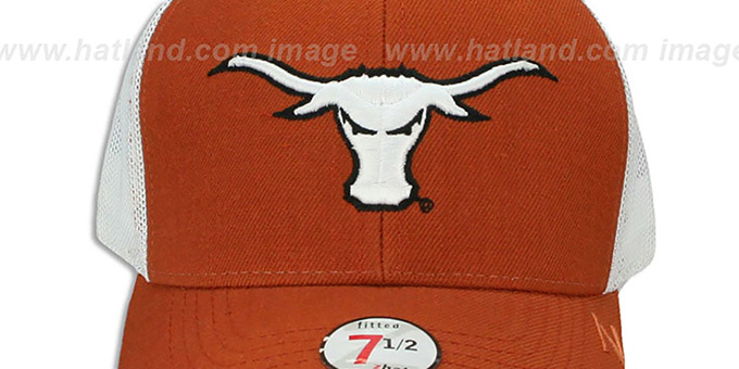 Texas DHS-MESH Rust-White Fitted Hat by Zephyr