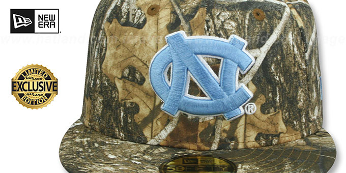North Carolina UNC NCAA TEAM-BASIC Realtree Camo Fitted Hat