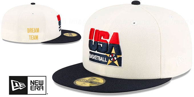 USA Basketball DREAM TEAM Chrome-Navy Fitted Hat by New Era
