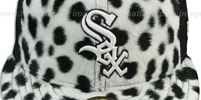 Chicago White Sox DALMATION ANIMAL-FUR MESH-BACK Fitted Hat