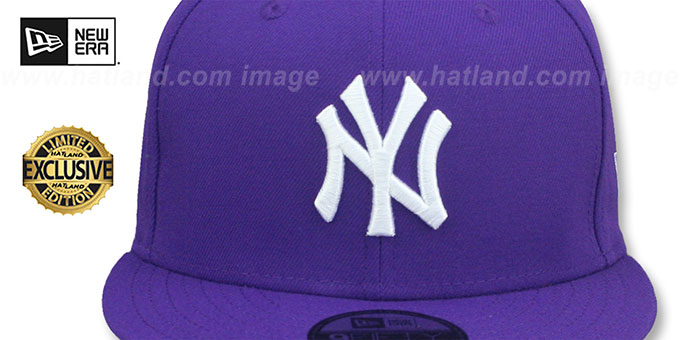 New York Yankees TEAM-BASIC SNAPBACK Purple-White Hat