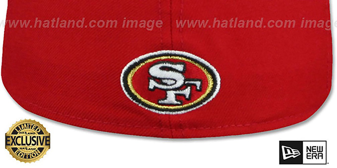 San Francisco 49ers GOTHIC TEAM-BASIC Red-Black Fitted Hat