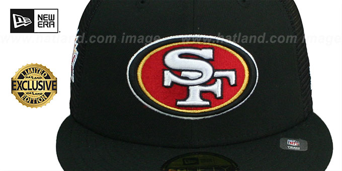 San Francisco 49ers SB XXIX MESH-BACK SIDE-PATCH Black-Black Fitt