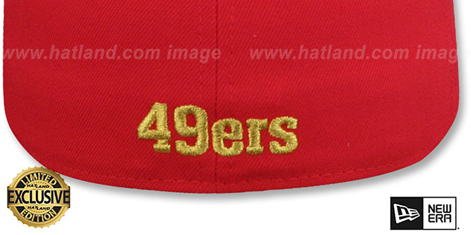 San Francisco 49ers THROWBACK NFL SHIELD-BASIC Red Fitted Hat