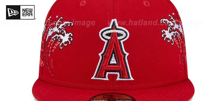 Los Angeles Anaheim Angels TONAL WAVE Red Fitted Hat